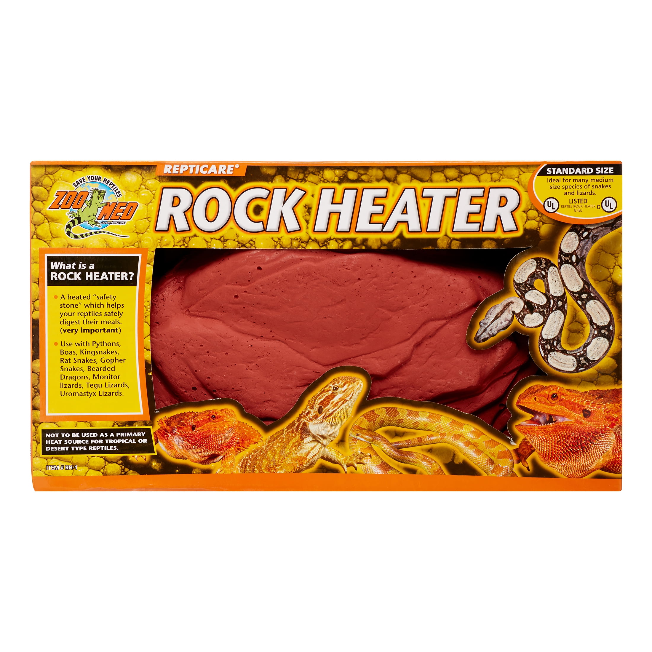 Zoo Med ReptiCare Rock Heater, Standard, 10 Watt, Red - Walmart.com