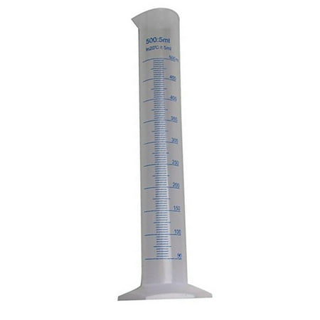 VONKY 500ml Plastic Measuring Cylinder Blue Line Tube Corrosion ...