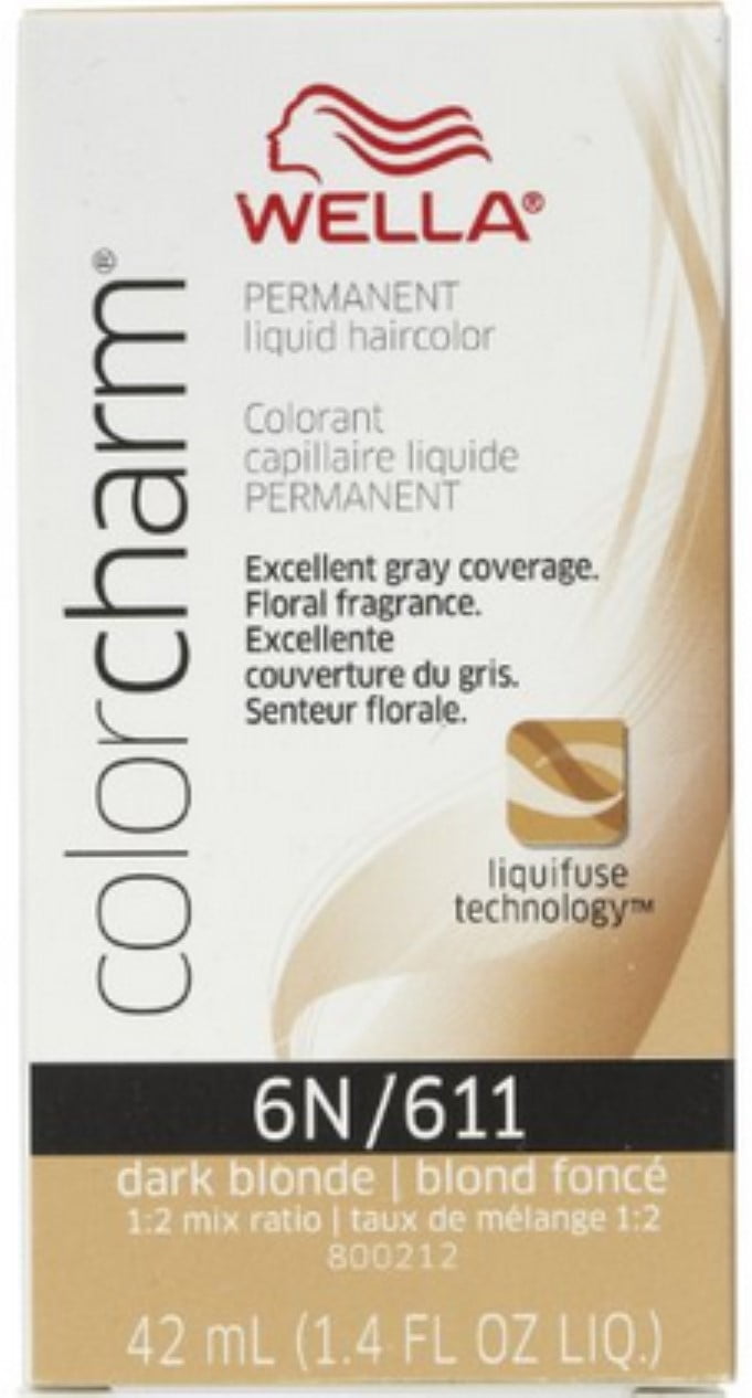 Wella Color Charm Hair Color Liquid, 6N/611 Dark Blonde, 1.4 fl oz ...