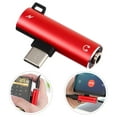 Phlegsive USB C to 3.5mm Audio Adapter Dongle - Red - Walmart.com