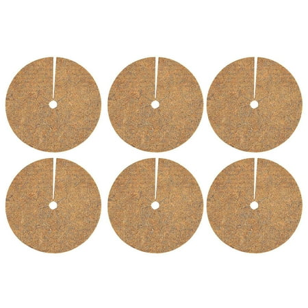 6pcs Natural Coco Coir Fiber Tree Mulch Ring Protector Mat 20cm ...
