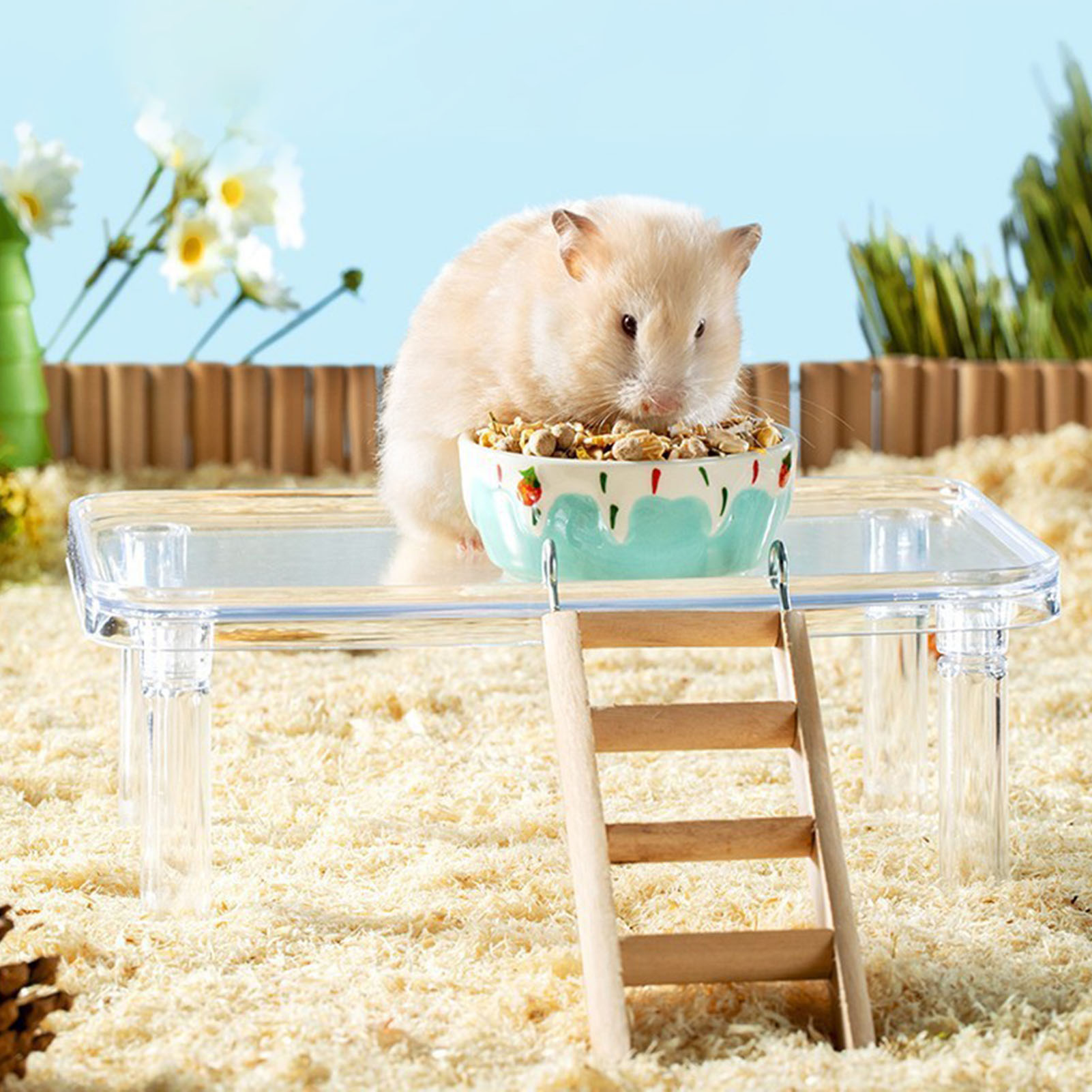 Waroomhouse Hamster Platform Transparent Detachable Decorative ...