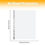 BrilhoGlee 200 Pack Sheet Protectors, Heavy Duty Clear Plastic Page ...