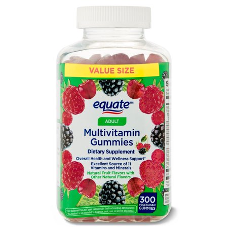 Equate Multivitamin Gummies for General Health, Natural Fruit, 300 ...