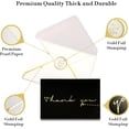 40Pcs Black Gold Foil Thank You Cards with Envelopes & Stickers in Gift ...