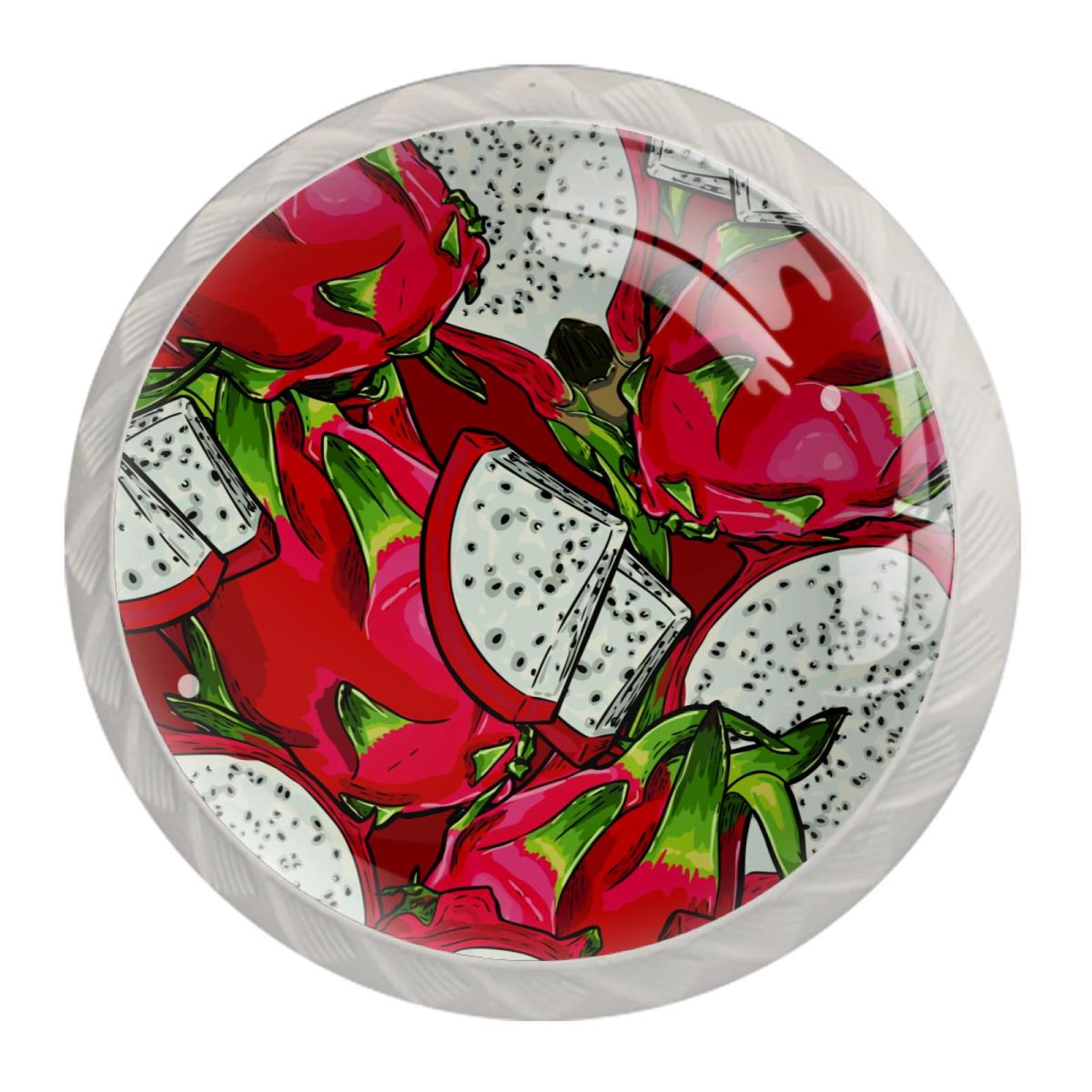 4 Pcs Pink Dragon Fruit Knobs for Kitchen Cabinet Cupboard Dresser ...