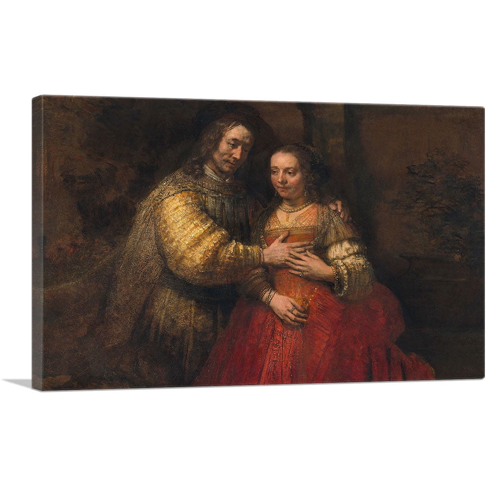 ARTCANVAS The Jewish Bride 1667 Canvas Art Print by Rembrandt van Rijn ...
