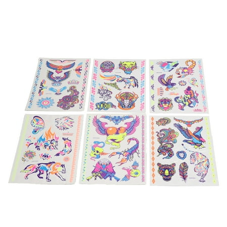 Temporary , Luminous Sticker Multipurpose 20 Sheets Various Patterns ...