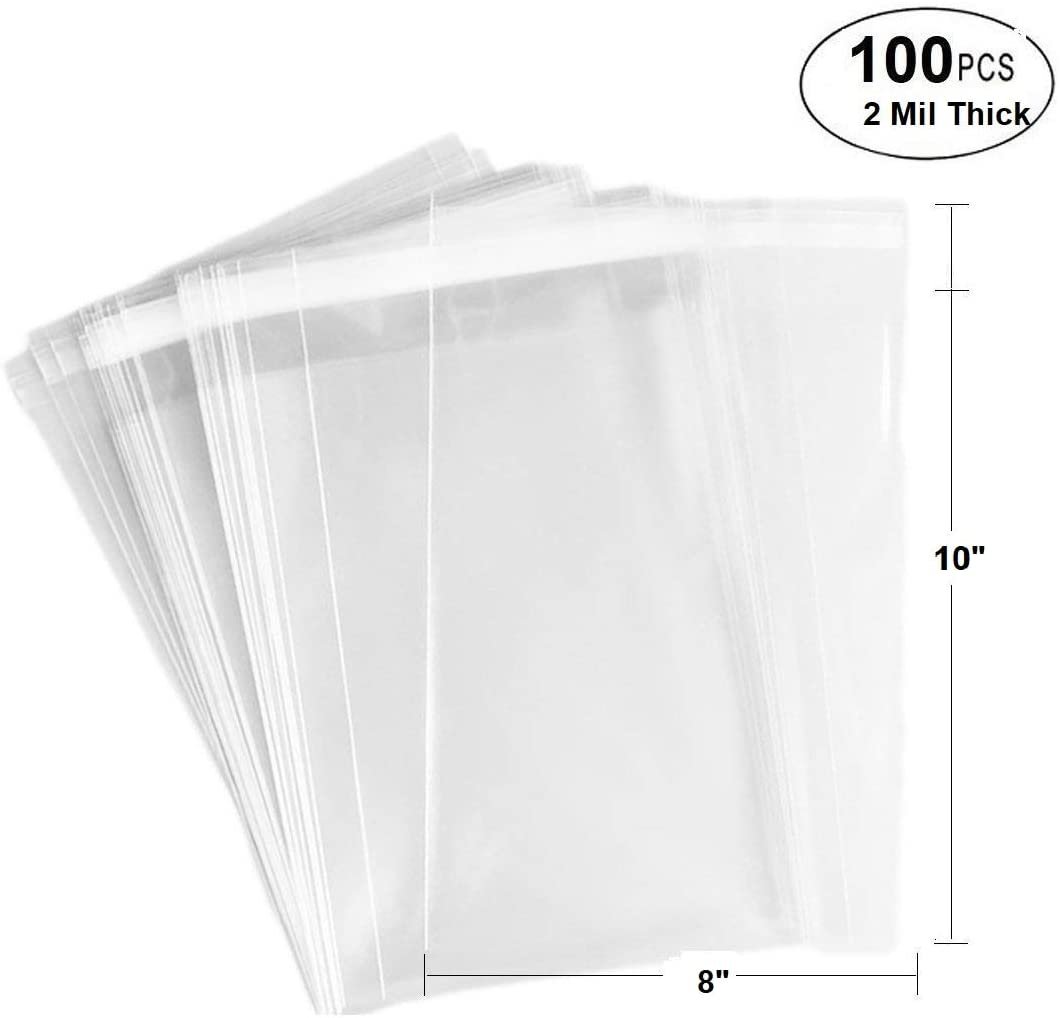 Huwelijk 100pcs 3 X 1 3 4 X 8 Crystal Clear Gusseted Cello Bags Free
