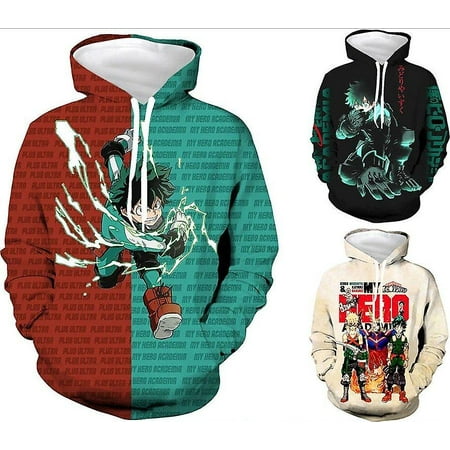 My Hero Academia Hoodie Pullover Jumper Izuku Midoriya 3d Print ...