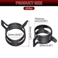 10 Pack 15mm (19/32") ID Spring Band Type Clamps, Carbon Steel Fuel ...