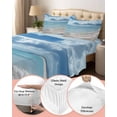 4 Piece Full Sheet Set Beach Ocean Sheets Set for Full Size Bed ...