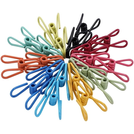 Assorted Chip Bag Clips Utility Pack of 30 - PVC 2 Inch Coated Colorful ...
