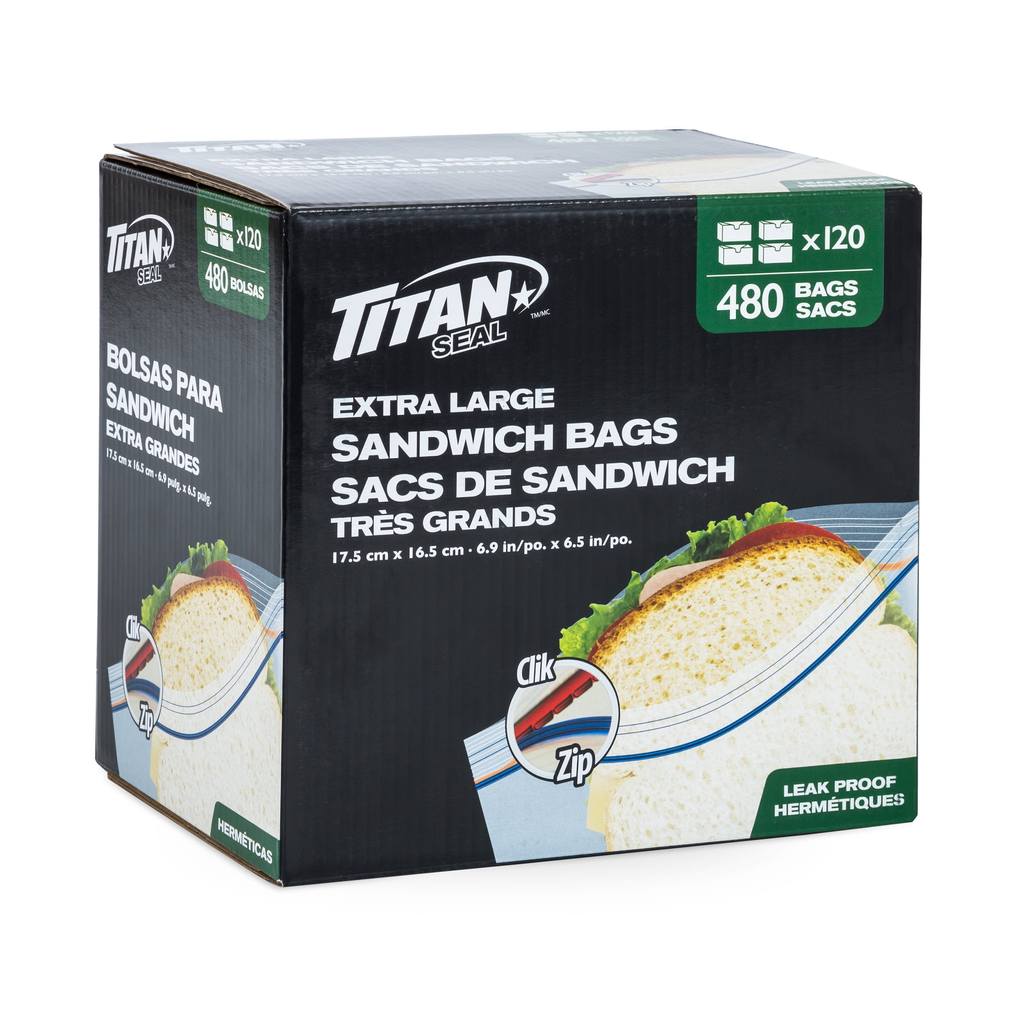 Click here for Titan Extra Large Sandwich Bags  480 Bags 4 X 120... prices