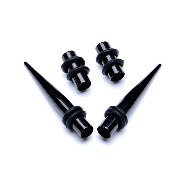 Body Candy Unisex 4Pc Black PVD Steel 4G Ear Gauges Stretching Kit ...