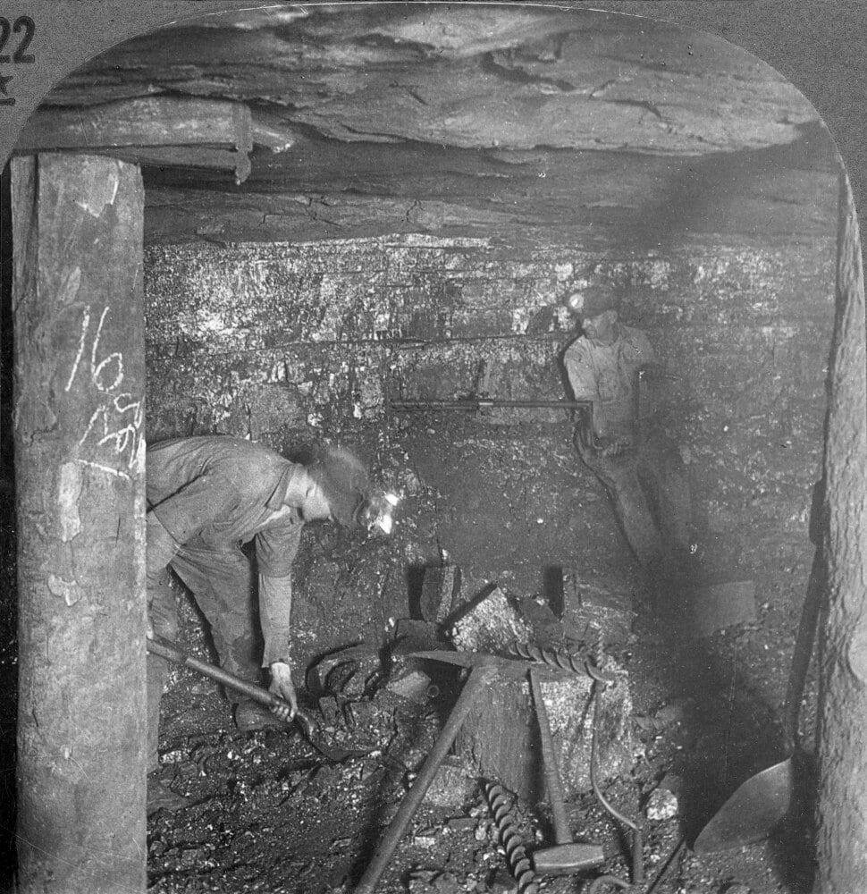 Pennsylvania: Coal Miners. /Nminers At Work In An Anthracite Coal Mine ...