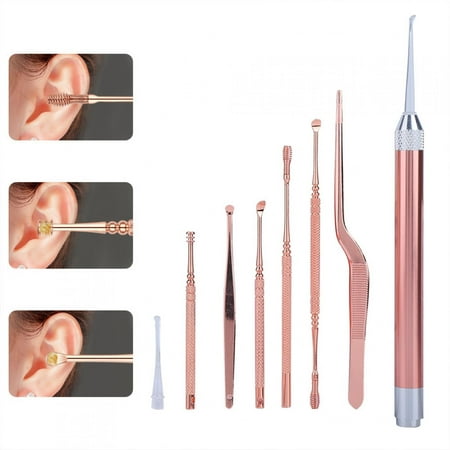 ANGGREK Ear Wax Pick, LED Earwax Cleaner,Stainless Steel Ear Spoon ...