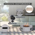 Afterglow TerraFab 30" Round 40,000 Btu Propane Fire Pit Fire Table for ...