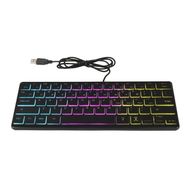 Keys Keyboard,64 Keys RGB Backlight RGB Wired Gaming Keyboard USB Wired ...