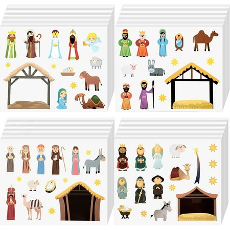 Nativity Stickers Make a Nativity Scene Sticker Jesus Birth Stickers ...