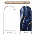 Arch Backdrop 5 Ft, Marble Navy Blue Spandex Stretch Fitted Arch Cover ...