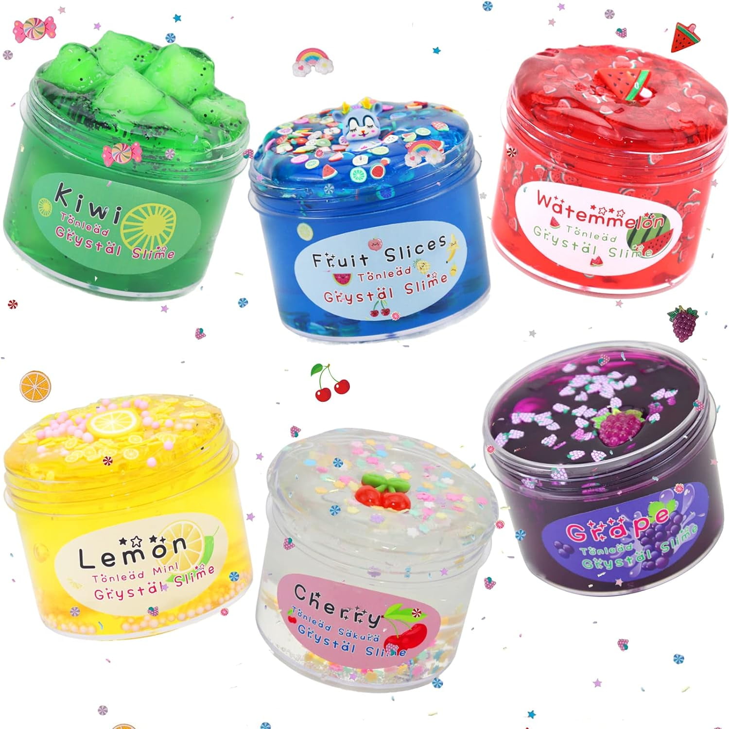 Click here for Zootealy Colorful Kiwi Green Clear Slime Kit With... prices