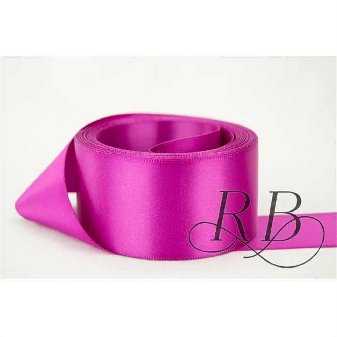 Ribbon Bazaar Double Faced Satin 5/8 inch Wild Berry 50 yards 100% ...