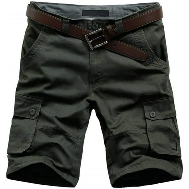 Men's Classic Relaxed Fit Cargo Short Multi-Pocket Work Shorts ...