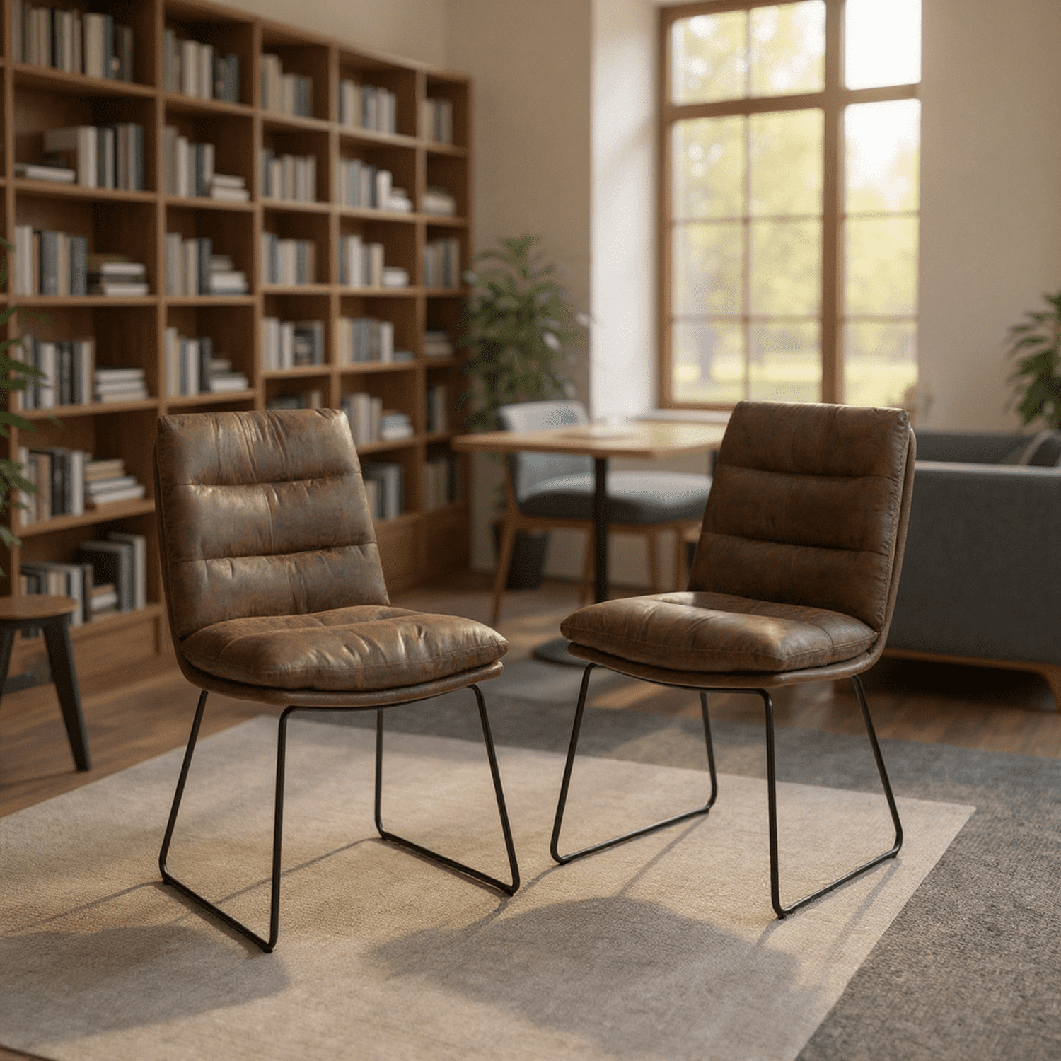 Click here for Homy Casa 2 Piece Modern Dining Chairs With Faux L... prices