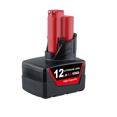 Milwaukee M12 High Output Cordless Redlithium 12V 6Ah Battery 48-11-2460 - Two Pack - Walmart.com
