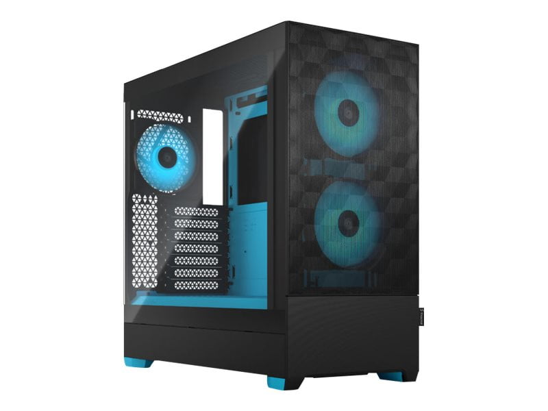 Fractal Design Pop Air RGB Black Cyan Core TG ATX High-Airflow Clear ...