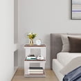 3 Tier Square Structure End Table 16x16x23in Bedside Table Tea Table ...