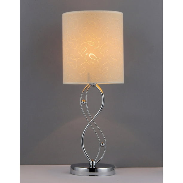 One Night 8-inch Crystal Chrome-finished Table Lamp - Walmart.com