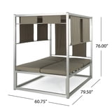 Christopher Knight Home Heminger Outdoor Patio Daybed Lounge Furniture ...