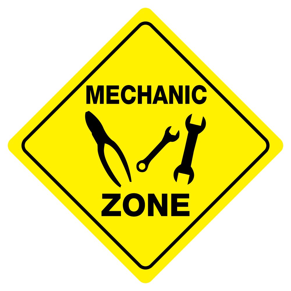 MECHANIC ZONE Funny Novelty Crossing Sign - Walmart.com - Walmart.com