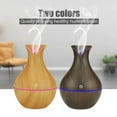Jubipavy USB Humidifier Electric Wood Grain Essential Oil Diffuser Vase ...