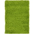 Unique Loom Solid Shag Collection Area Rug (2' x 3' 1" Rectangle Grass ...