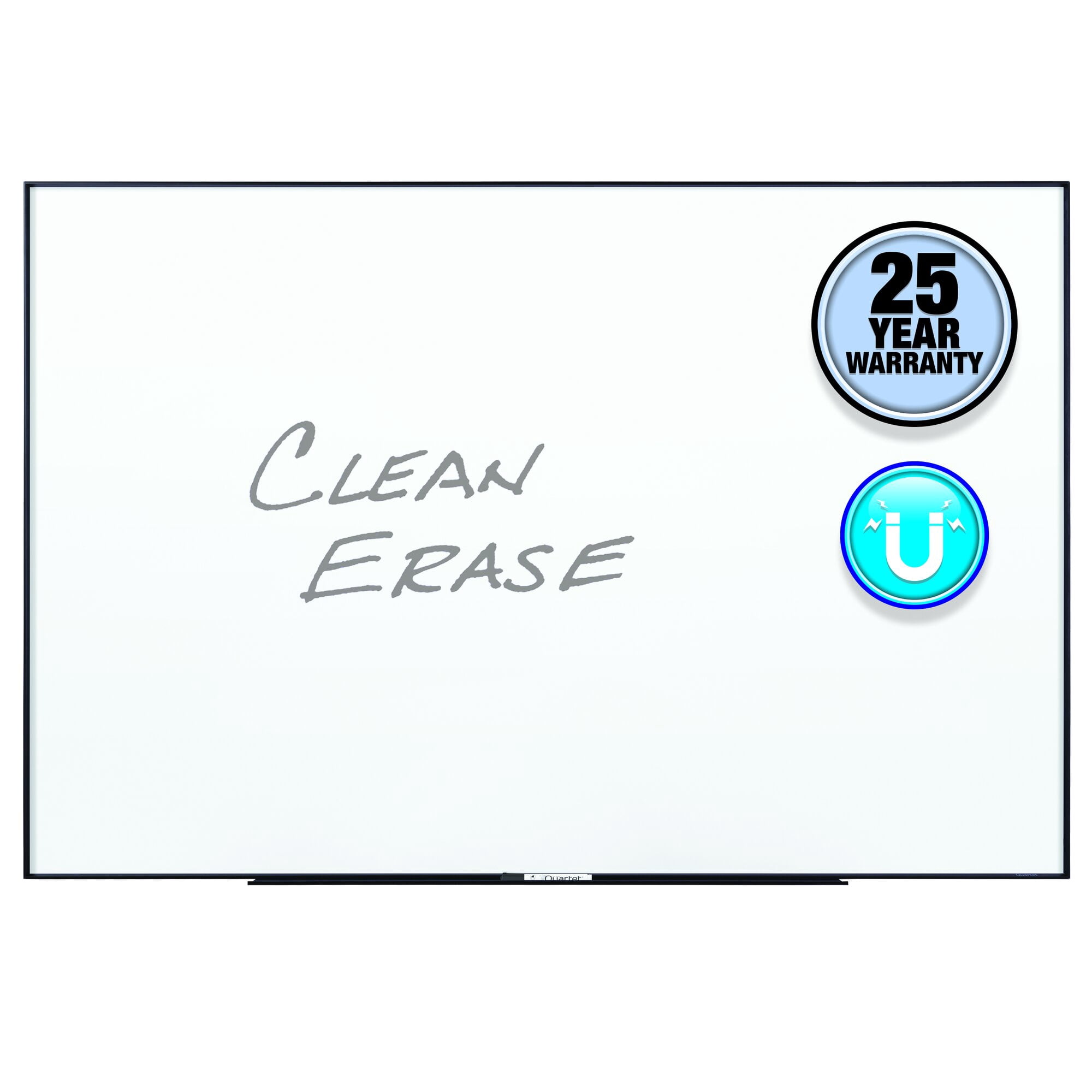 Quartet Fusion Nano-Clean Magnetic Whiteboard 96 x 48 Black Aluminum ...