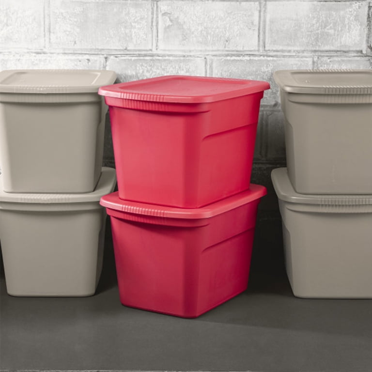 Storage Bin 18 Gallon Plastic Storage Tote With Lid – Heavy Duty ...