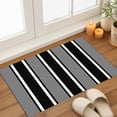 Black White Stripes Door Mat 20x31.5 Inch Lines Modern Vertical Stripes ...