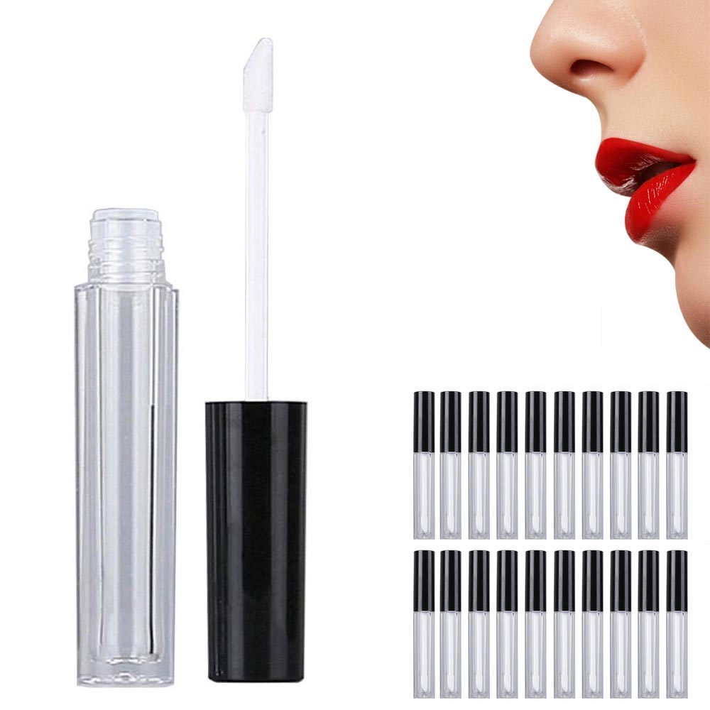 20 Pc Clear Lip Balm Gloss Tube Refillable Empty Containers Lipstick ...