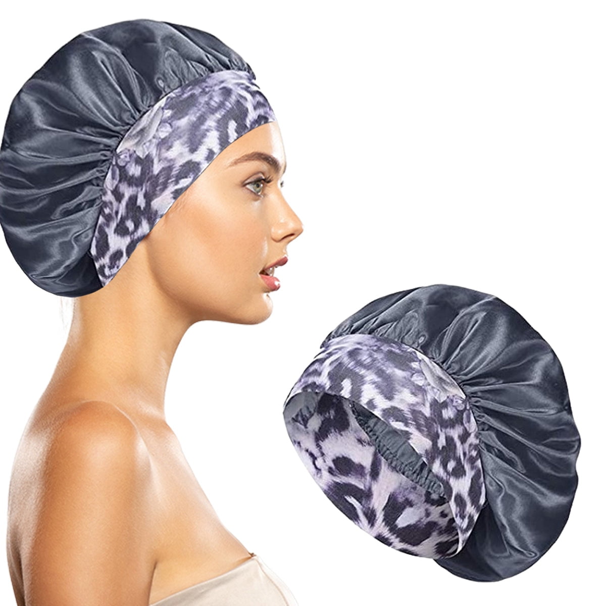 Women's Silky Satin Head Scarf Hair Wrap Cap Hat Headband Sleeping ...
