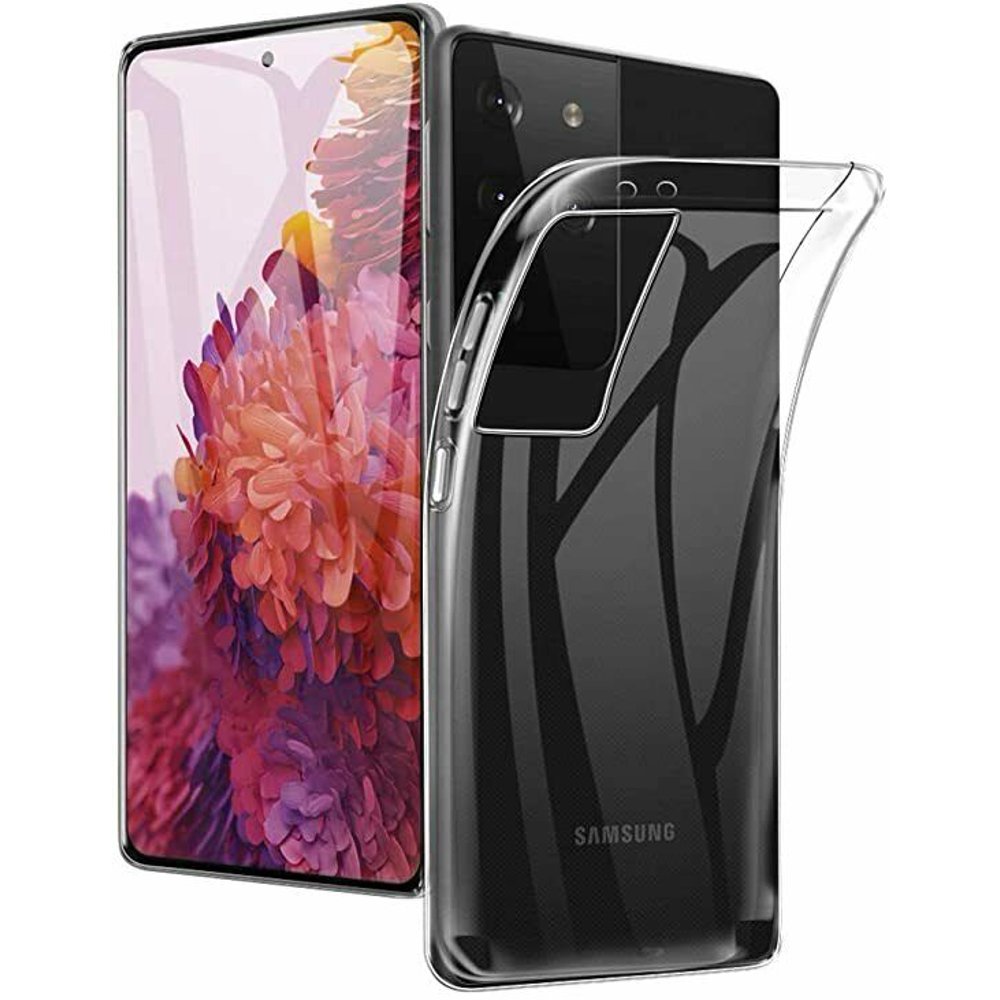 For Samsung Galaxy S21 Ultra 5G Case, Clear TPU Protective Cover Armor ...