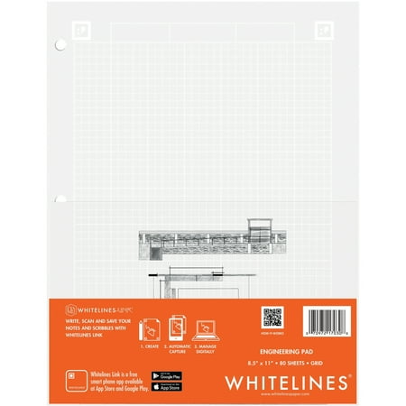 Whitelines Engineering Computation Pad 8.5"X11" 80 Sheets-Grey - Walmart.ca