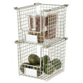 iDesign Classico Stackable Basket 8" x 10" x 7.75", Matte Satin ...