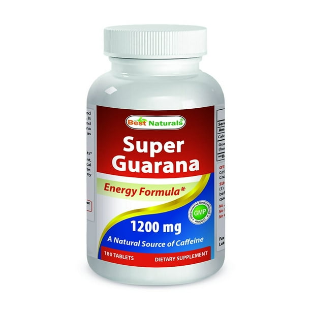 Best Naturals Guarana 1200 mg 180 Tablets - Walmart.com - Walmart.com