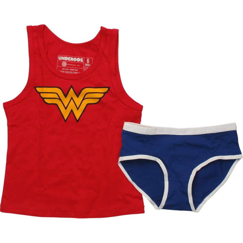 DC Comics - Wonder Woman Girl's Tank/Underwear Underoos Set Medium 8 ...