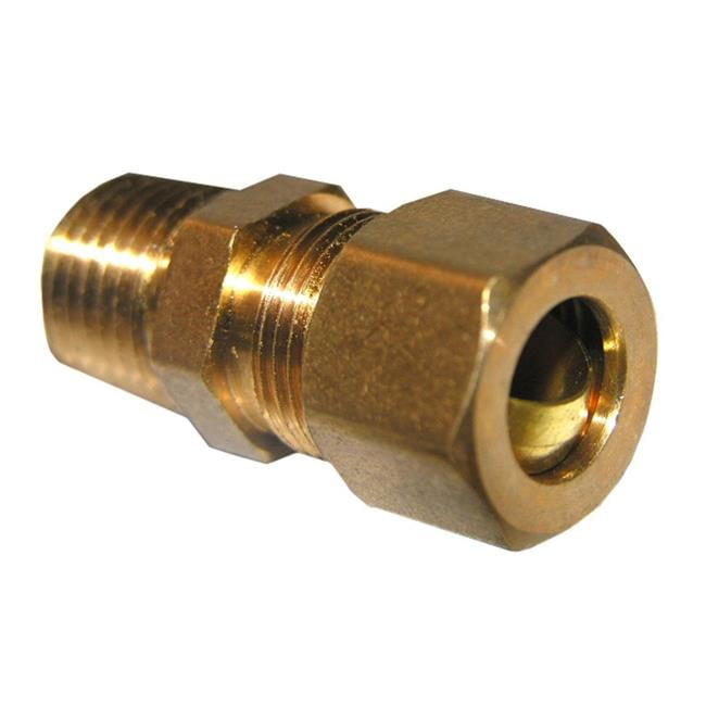 0.37 in. Brass Compression Male Adapter - Walmart.com - Walmart.com