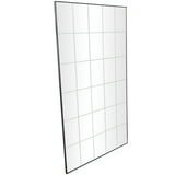 Free Shipping! DecMode 37" x 67" Black Grid Style Panel Wall Mirror ...