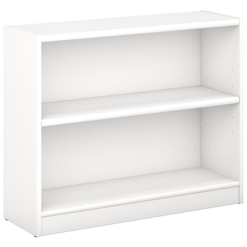 Pemberly Row 2 Shelf Bookcase in Pure White - Walmart.com